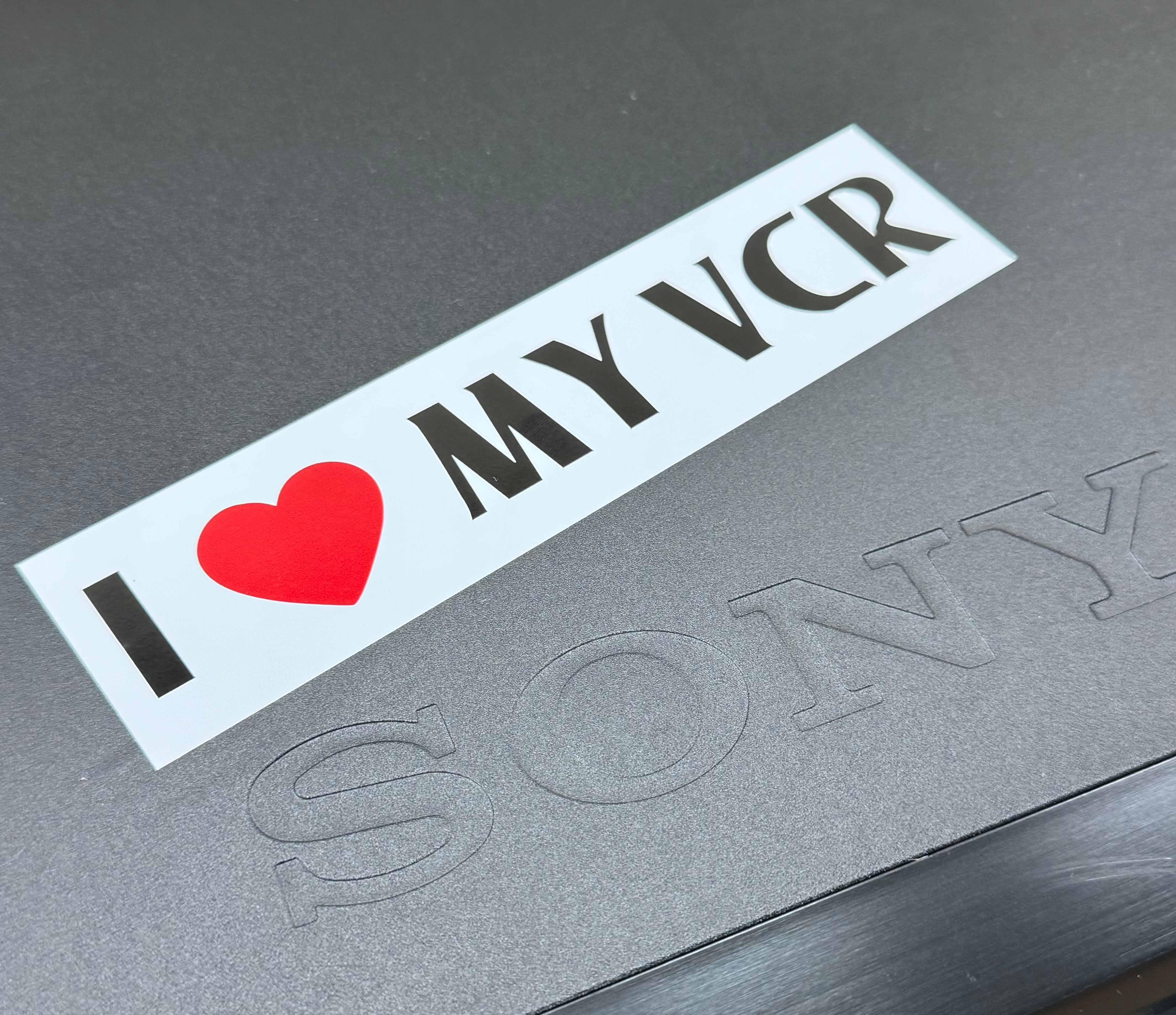 Video “I ️ MY VCR” VHS Love Sticker – Geekenspiel
