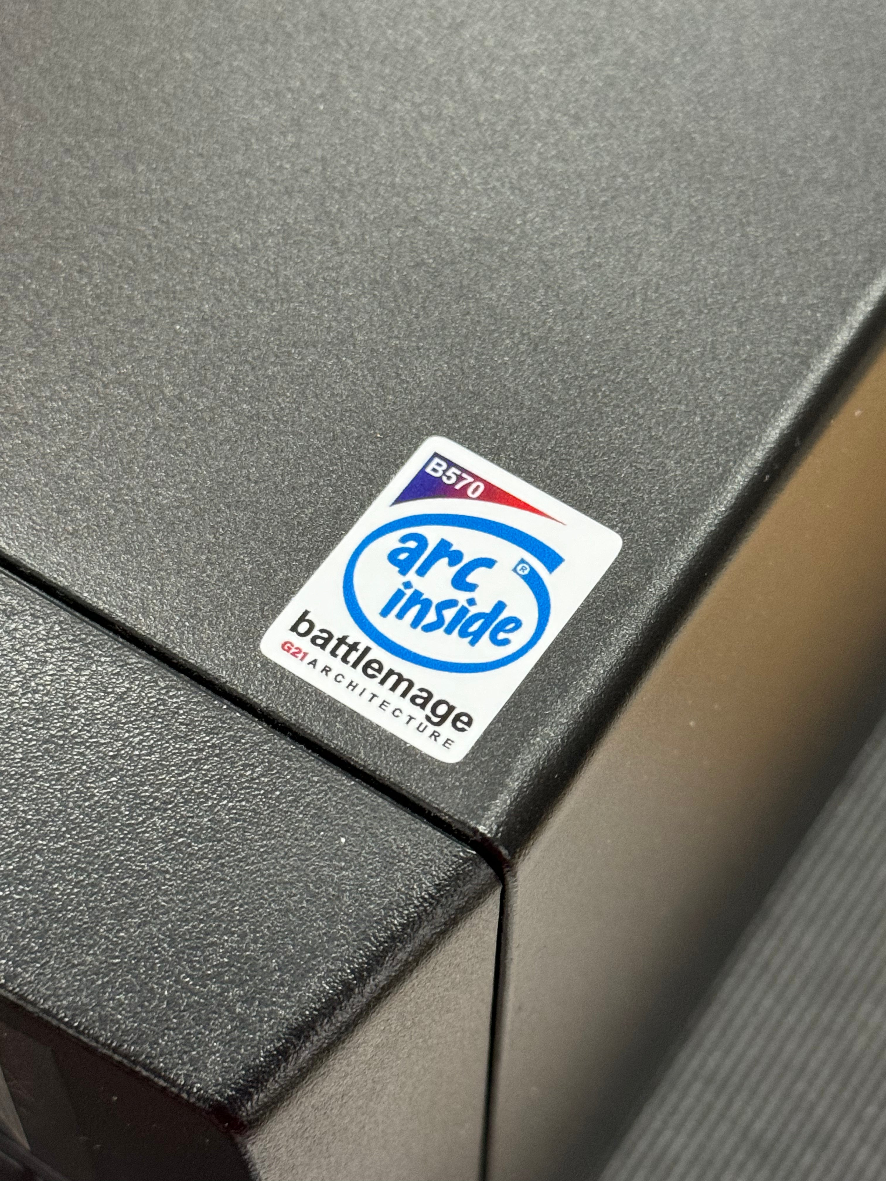 Intel “ARC Inside” 570 Graphics Battlemage Case Badge Sticker - White ...
