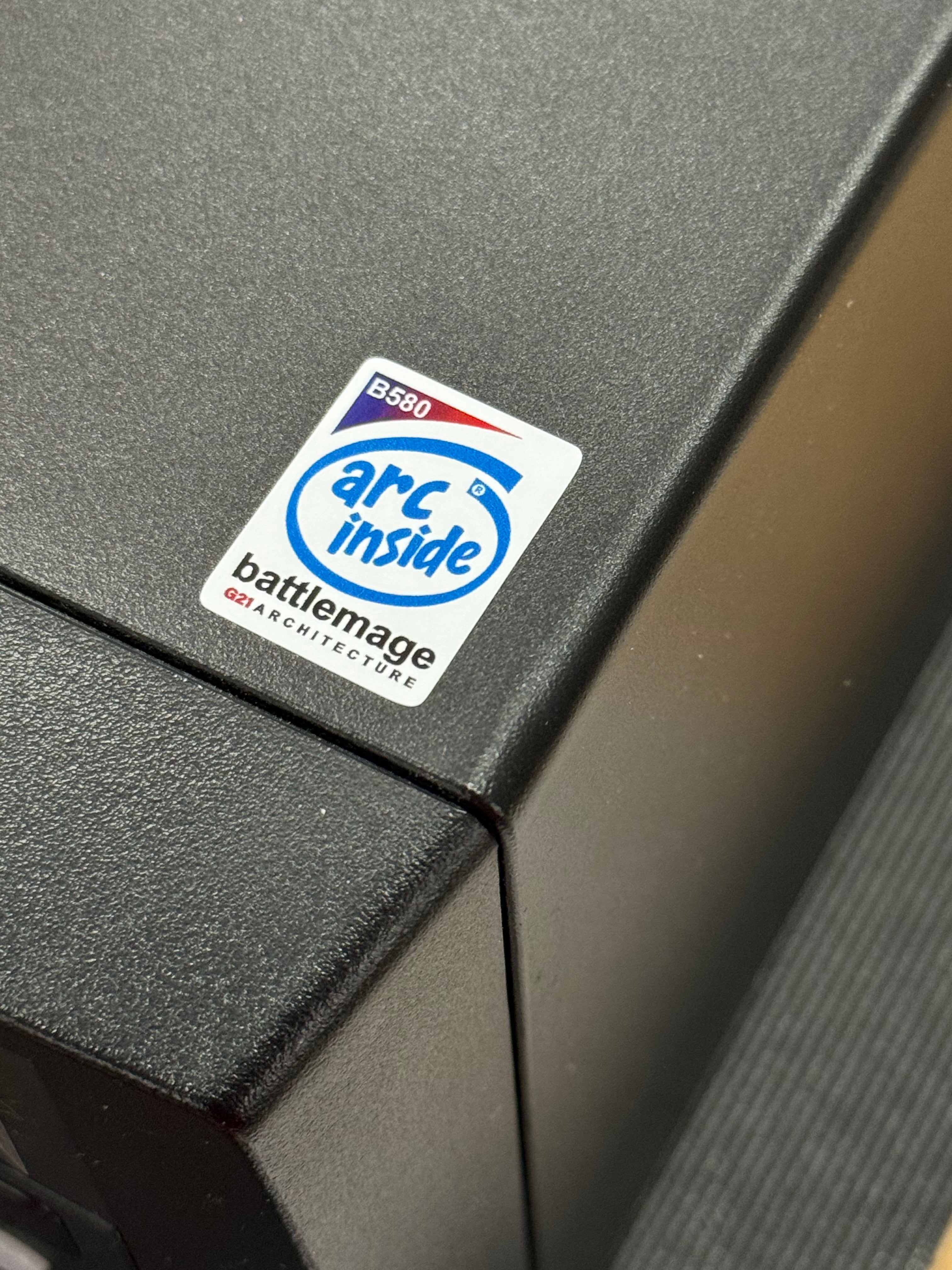 Intel “ARC Inside” B580 Graphics Battlemage Case Badge Sticker - White ...