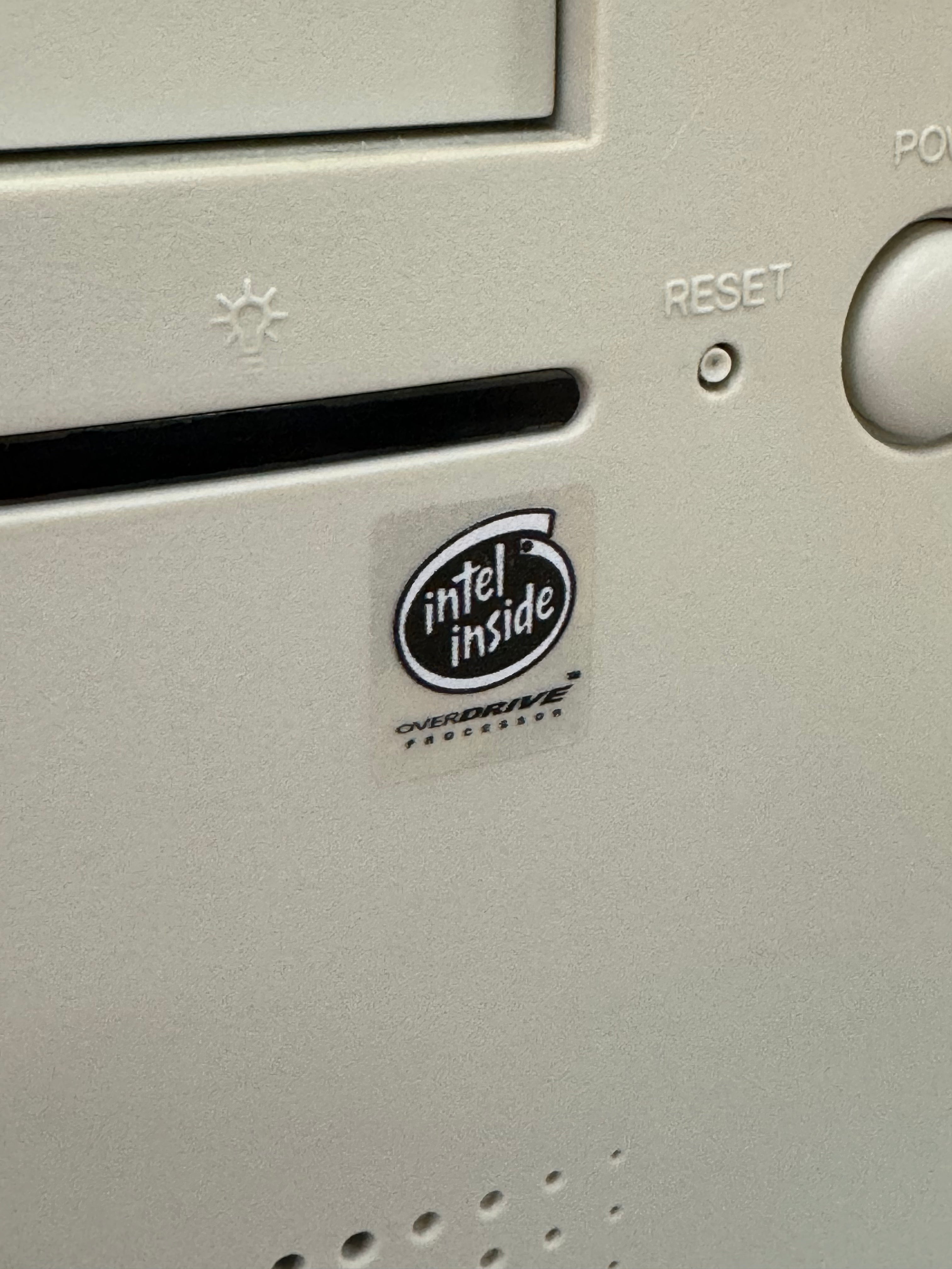 Intel Pentium Overdrive V1 Case Badge Sticker B&W - Clear – Geekenspiel