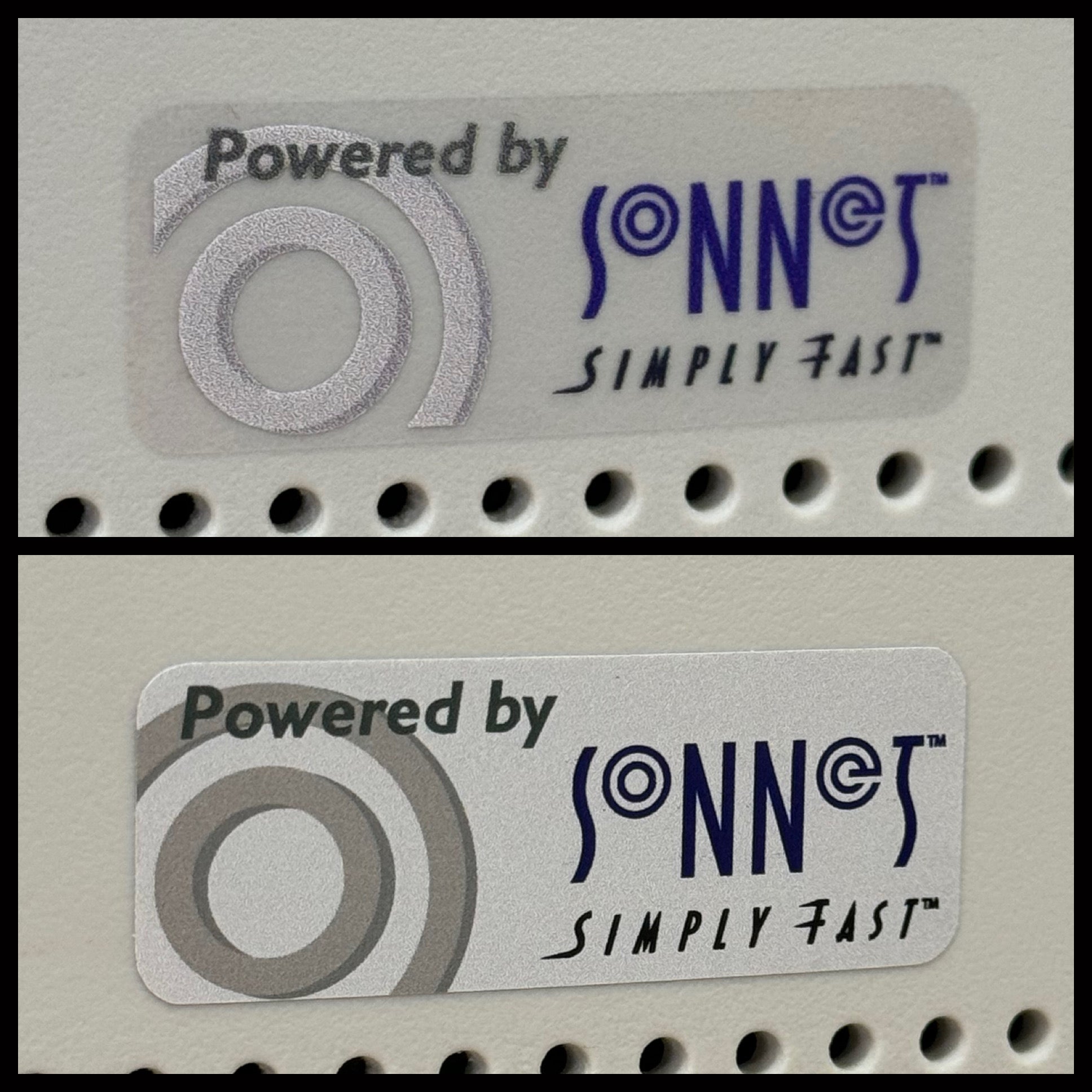 Apple Mac Power PC Macintosh “Powered by Sonnet” Case Badge Sticker ...