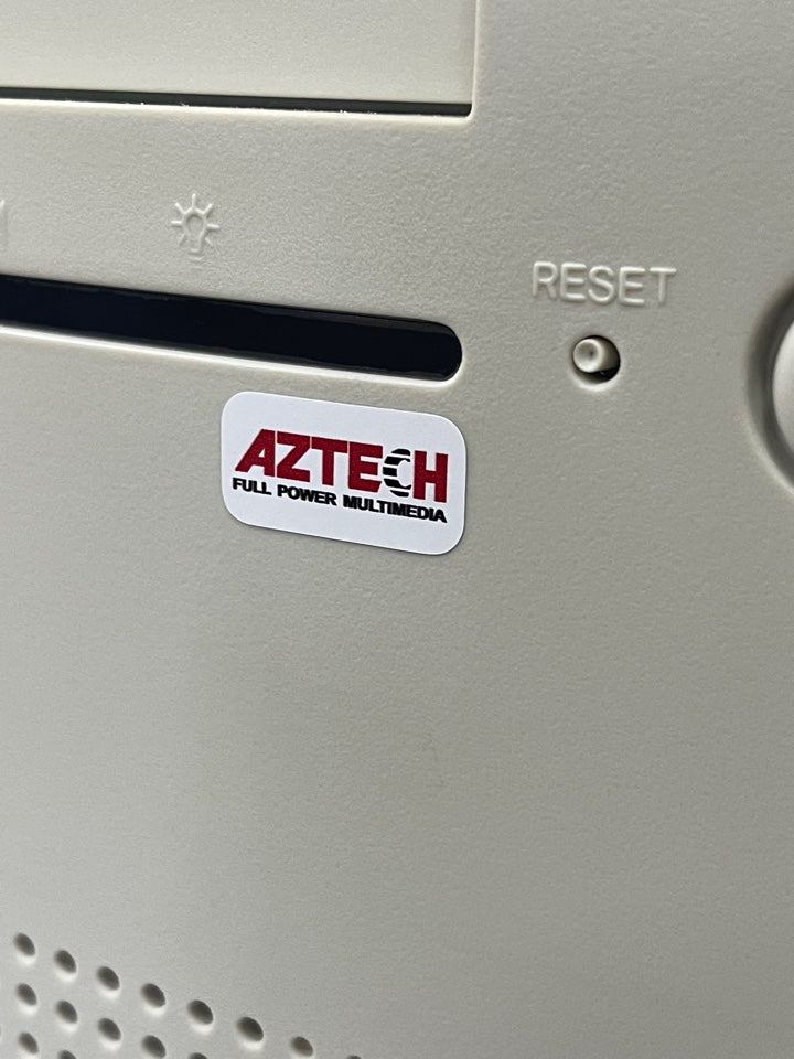 Aztech Audio Case Badge Sticker - White – Geekenspiel