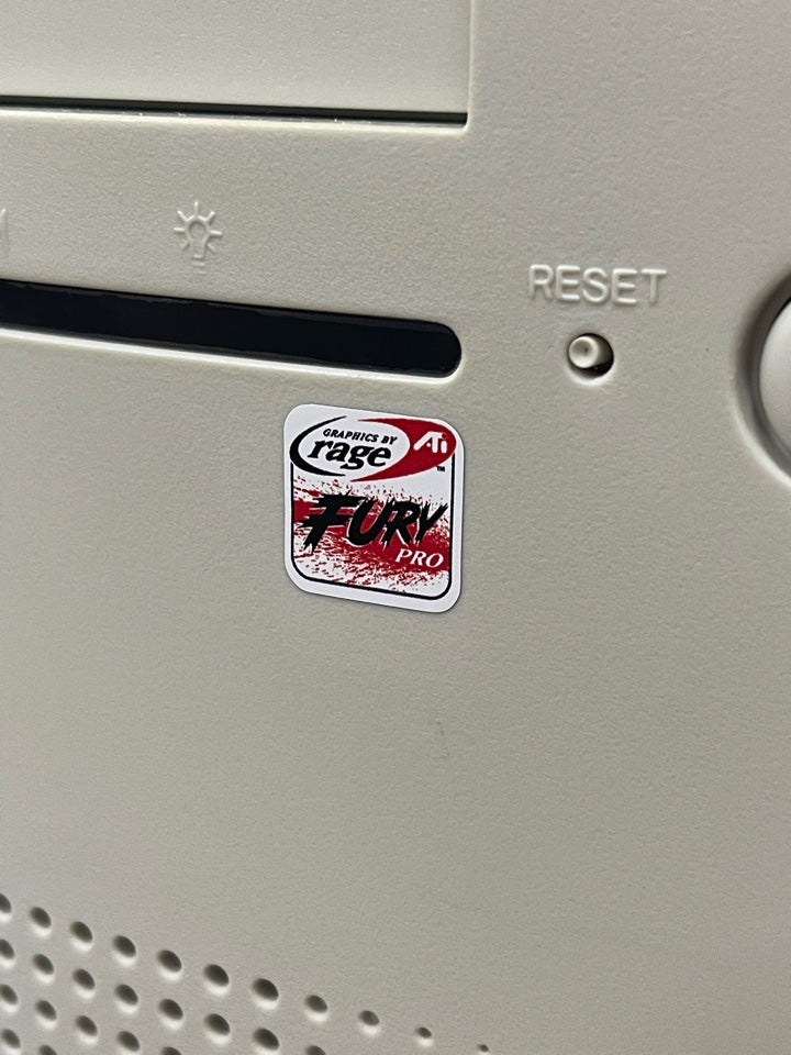 ATI Rage Fury Pro Video Graphics Case Badge Sticker White Geekenspiel ati-rage-fury-pro-video-graphics-case-badge-sticker-white-geekenspiel
