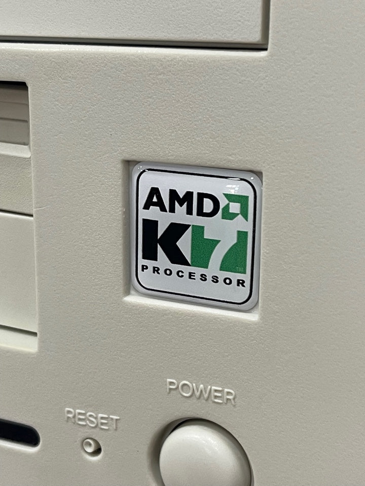 AMD K7 - Early Athlon - Case Badge Sticker - DOME – Geekenspiel