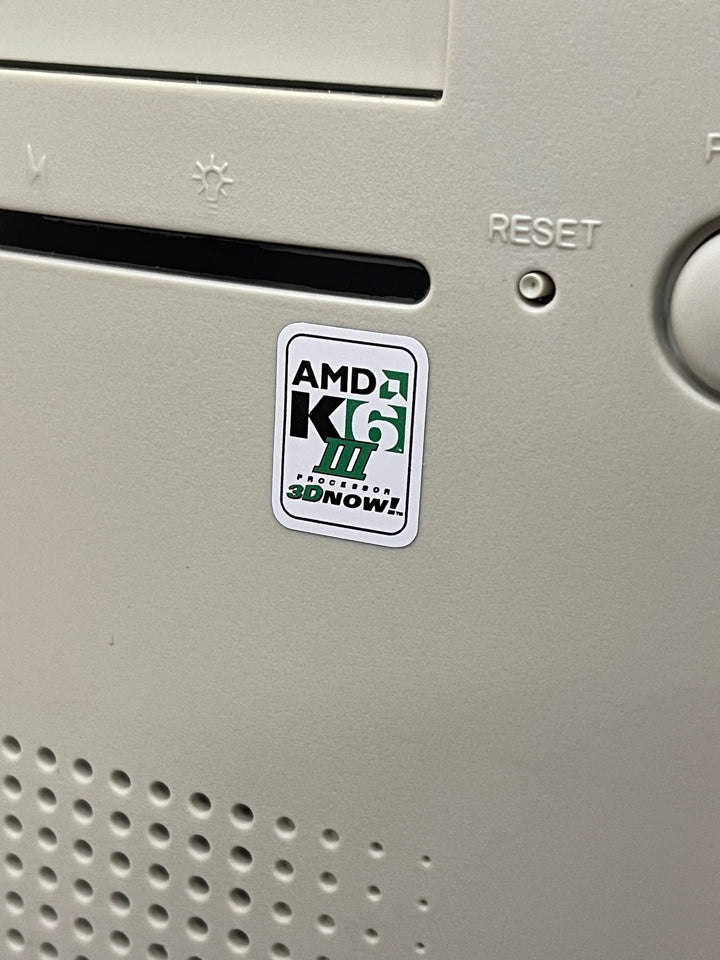 AMD K6-3 III "3D Now!" Case Badge Sticker - White – Geekenspiel