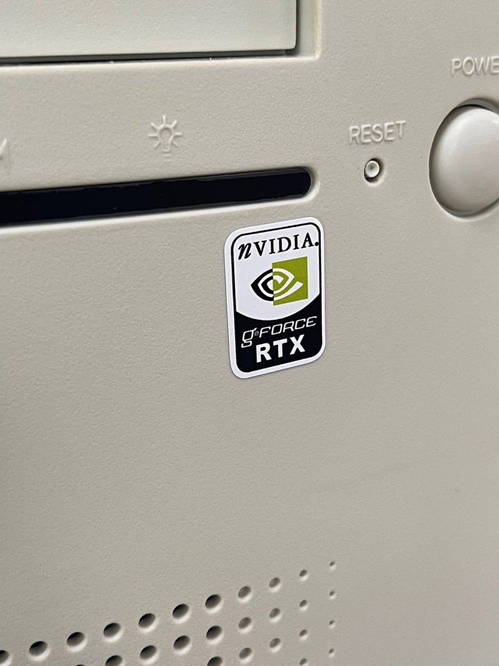 Nvidia Geforce RTX Video Graphics Case Badge Sticker - White – Geekenspiel