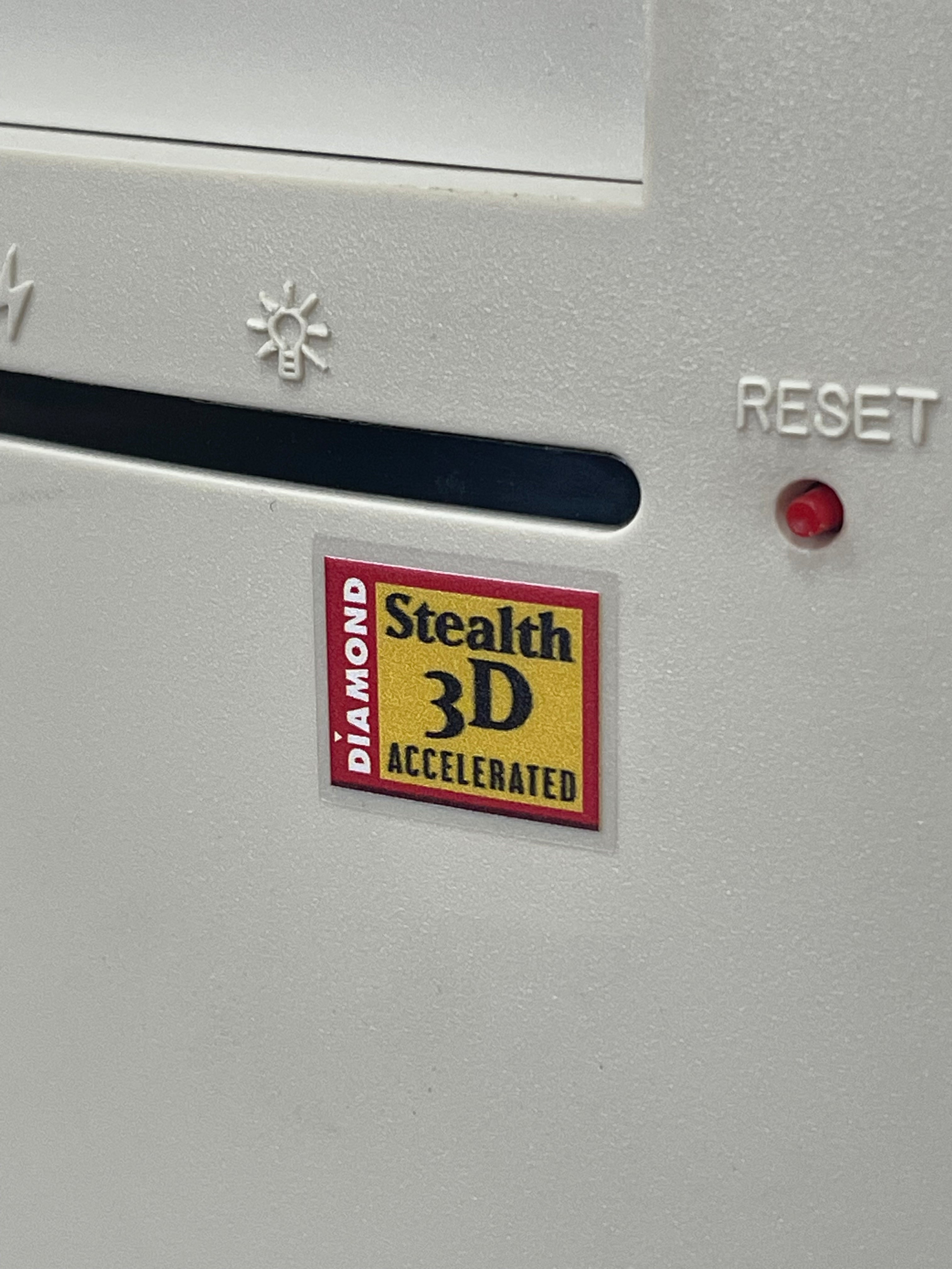 Diamond Stealth 3D Accelerated Video Graphics Case Badge Sticker - Cle ...