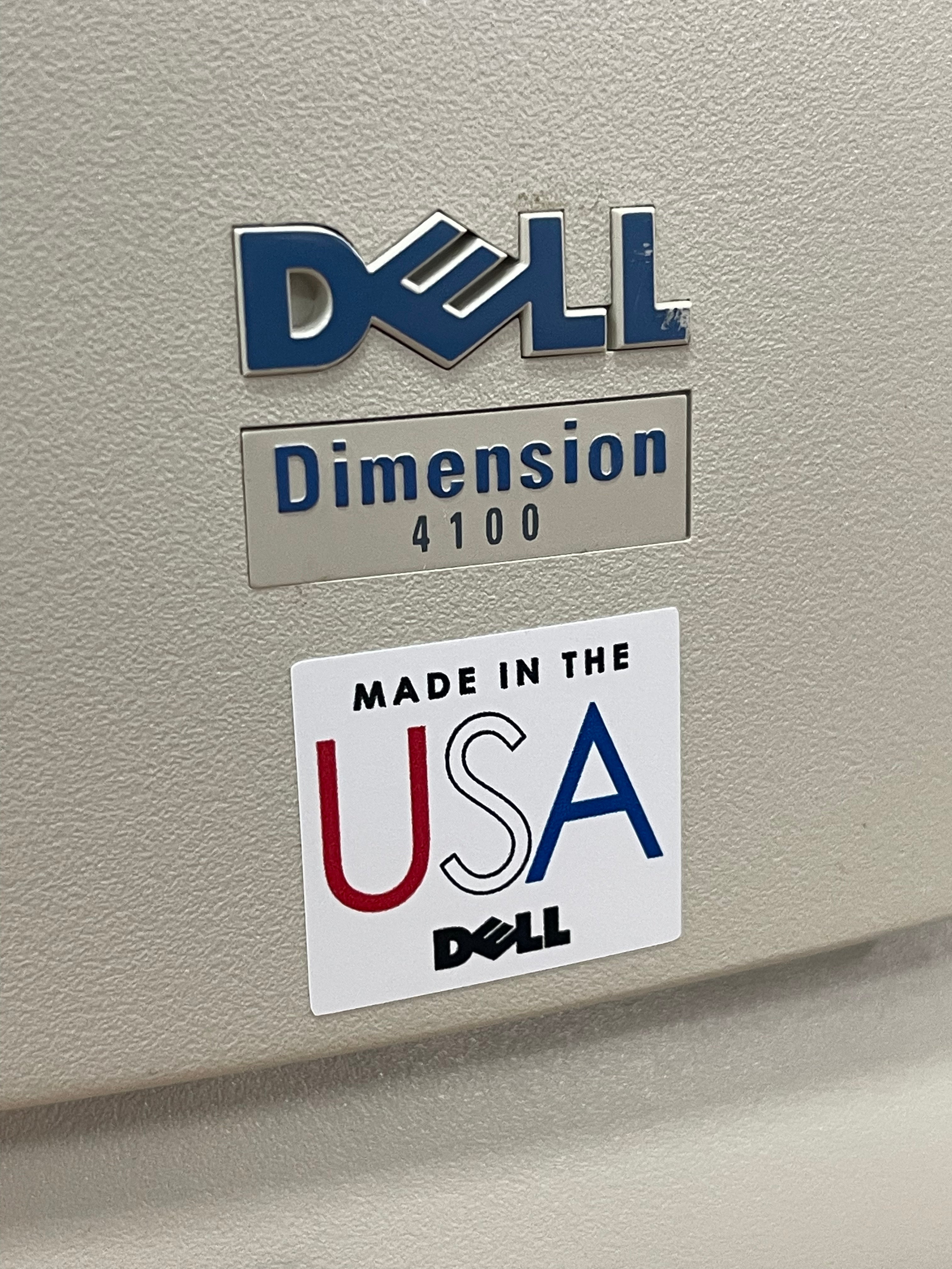 DELL “Made in the USA” Early OEM Style Sticker - White – Geekenspiel