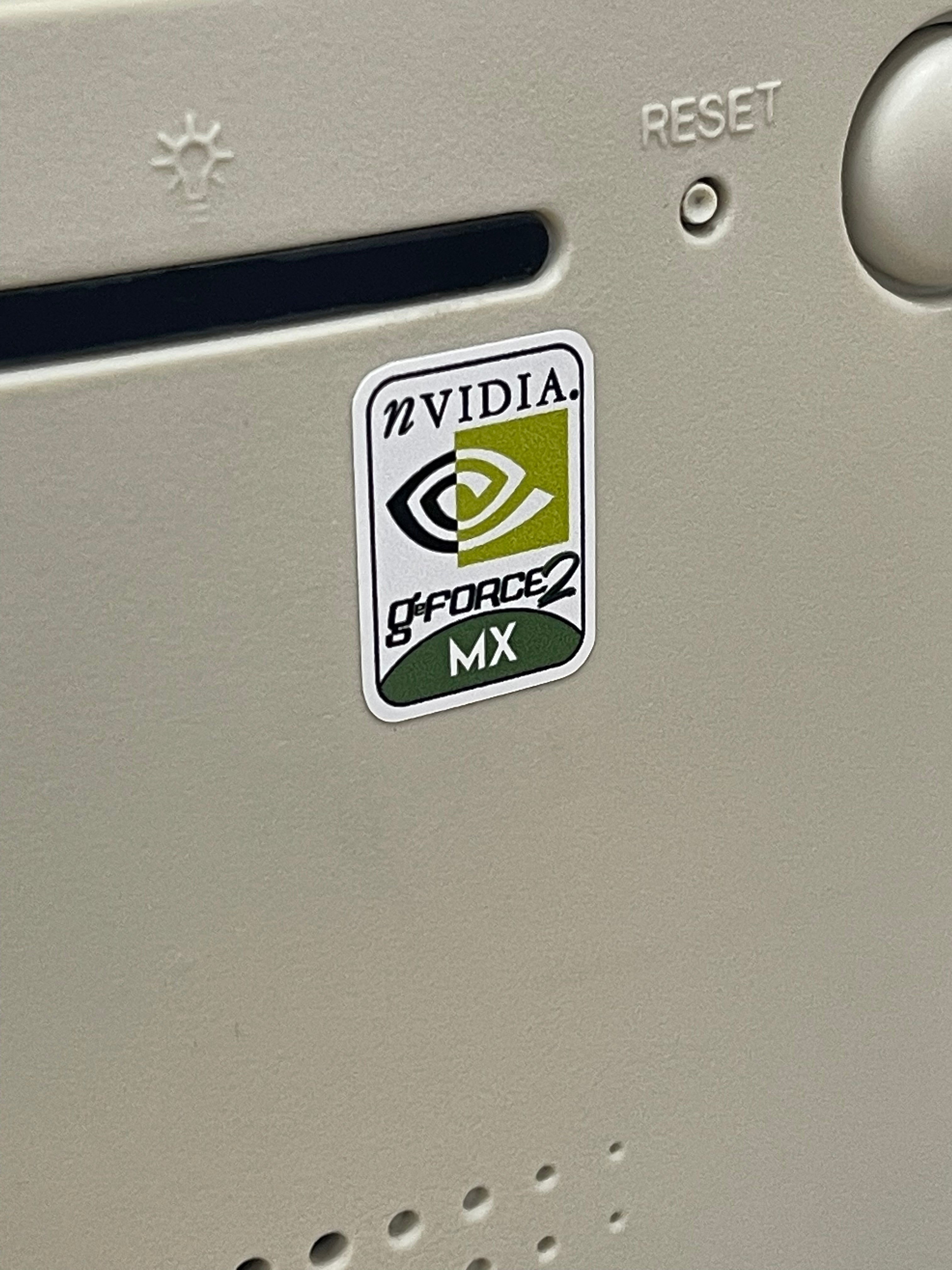 Nvidia Geforce2 MX Video Graphics Case Badge Sticker - White – Geekenspiel