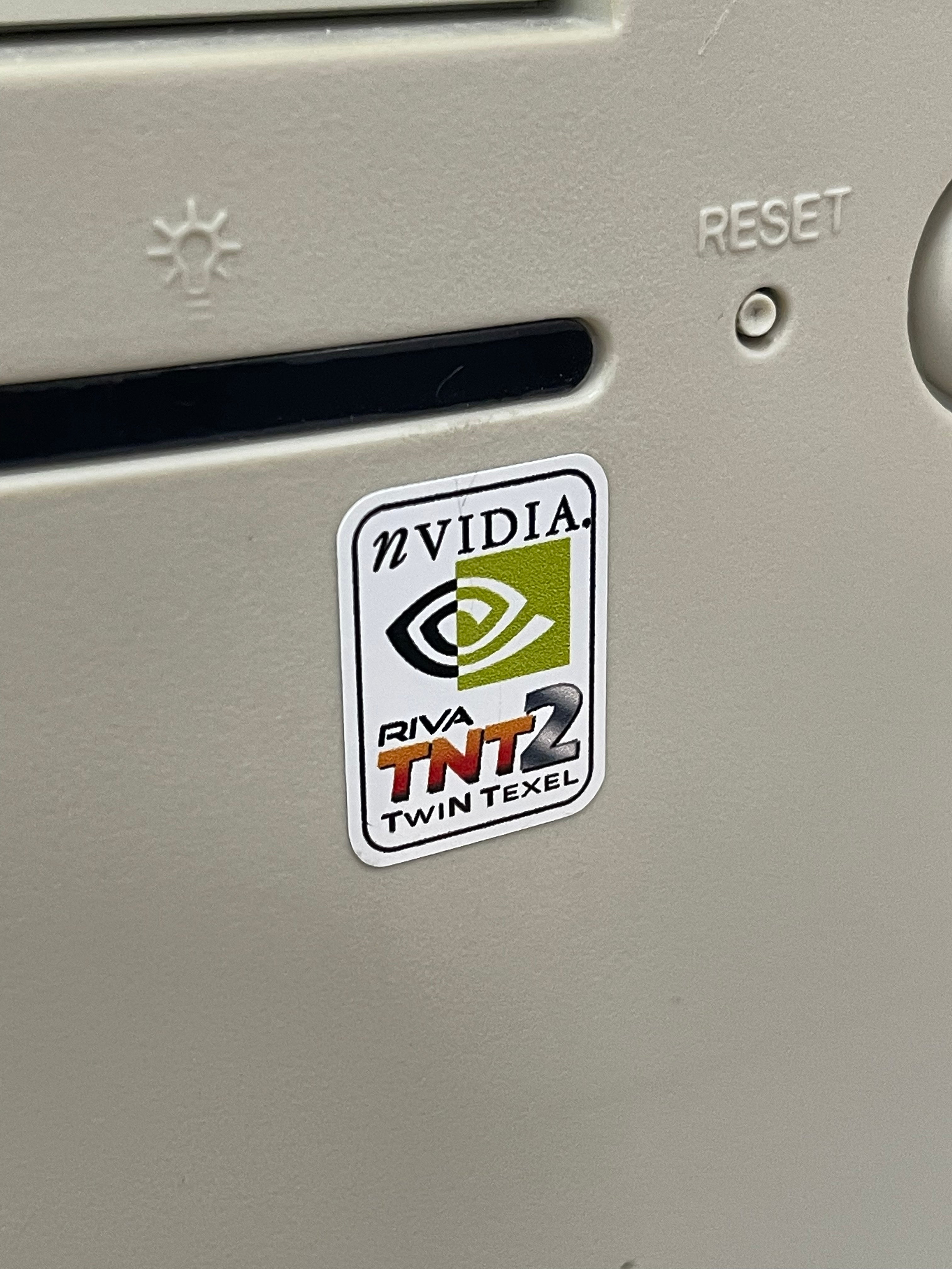 Nvidia Riva TNT2 Video Graphics Case Badge Sticker - White – Geekenspiel